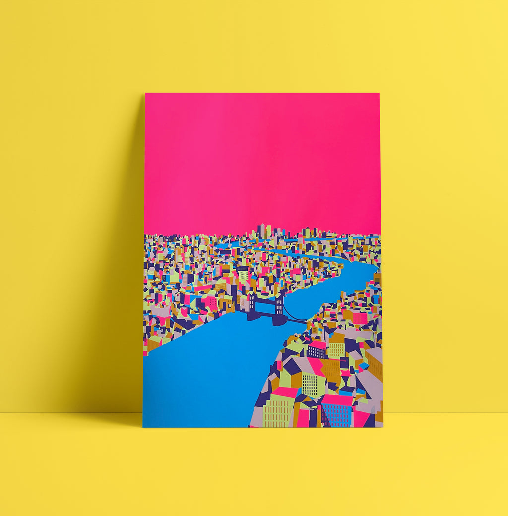 THAMES HOT PINK (screen print) – They Made This