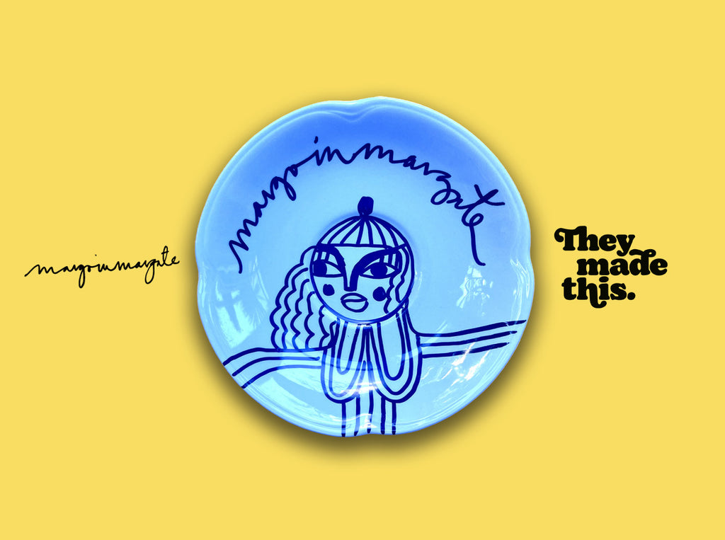 Margo in Margate vintage plate - Girl #17 – They Made This