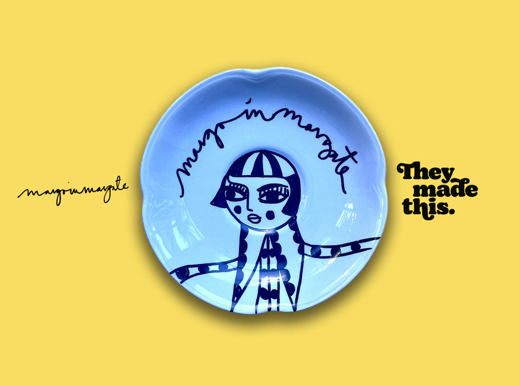 Margo in Margate vintage plate - Girl #19 – They Made This